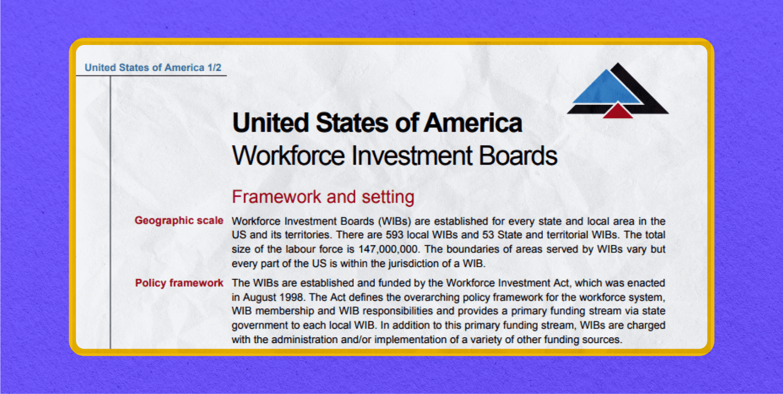 What Is a Workforce Investment Area - Articles